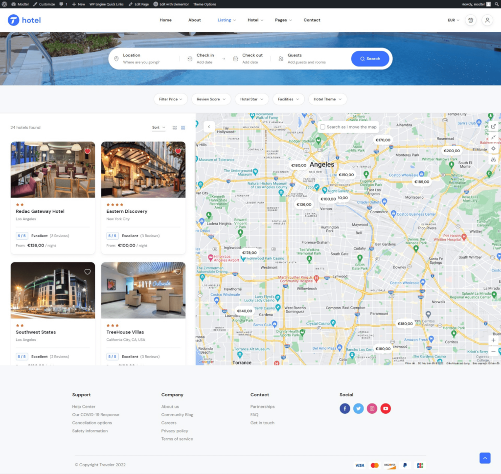 What is the front-end of website? | TRAVELER THEME