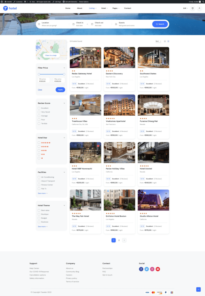 What is the front-end of website? | TRAVELER THEME