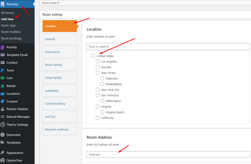 How to add new room? | Wordpress Traveler Theme