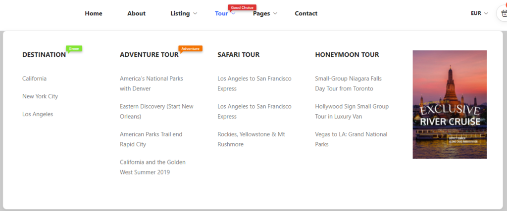 How to edit mega menu? | TRAVELER THEME
