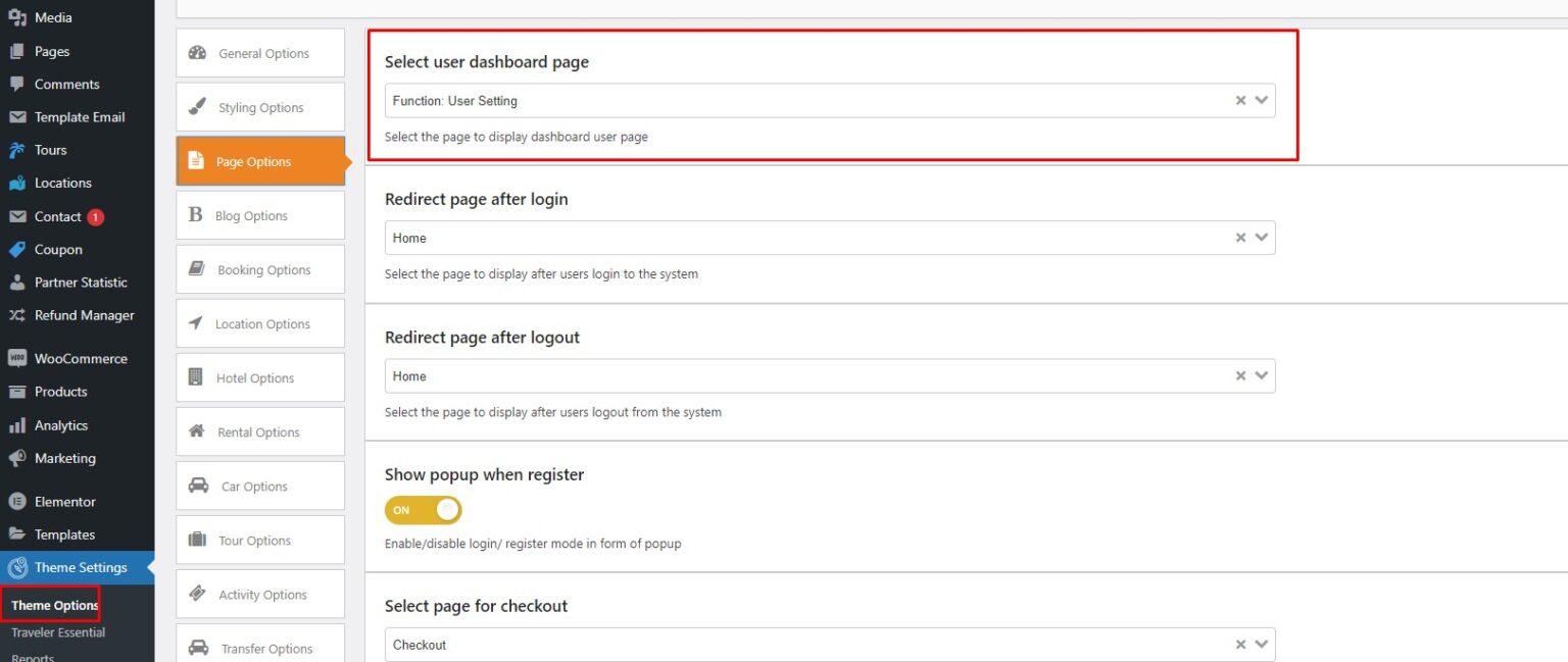 How to set up partner feature on your website? | TRAVELER THEME