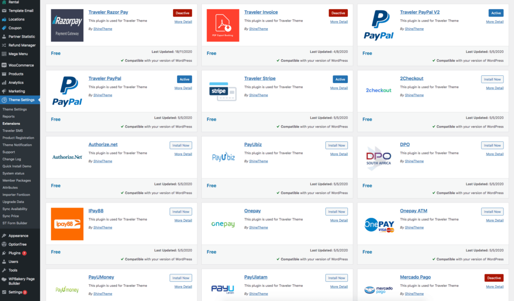 How to set up checkout options and payment methods? | TRAVELER THEME