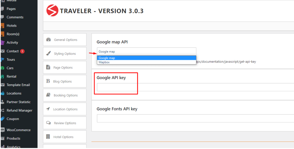 How to Configure Google Map API? | TRAVELER THEME