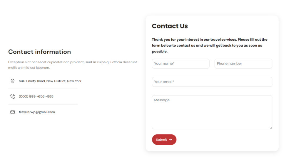 How To Create Contact Form for Tour Agency: Best Tips 2023 | TRAVELER